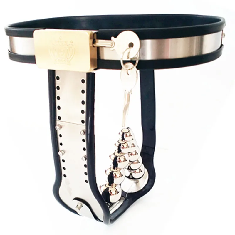 Stainless Steel Chastity Belt With Vaginal Plug Anal Plug Virginity