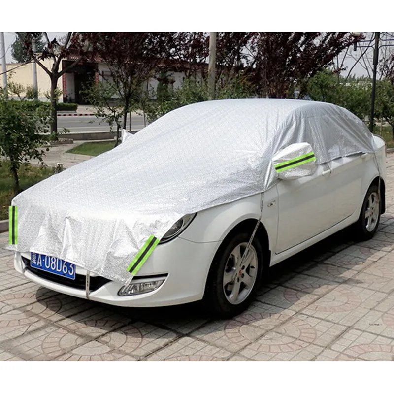 Vehicle Sun Shade Aluminum Waterproof Car Cover: Universal Half Cover ...