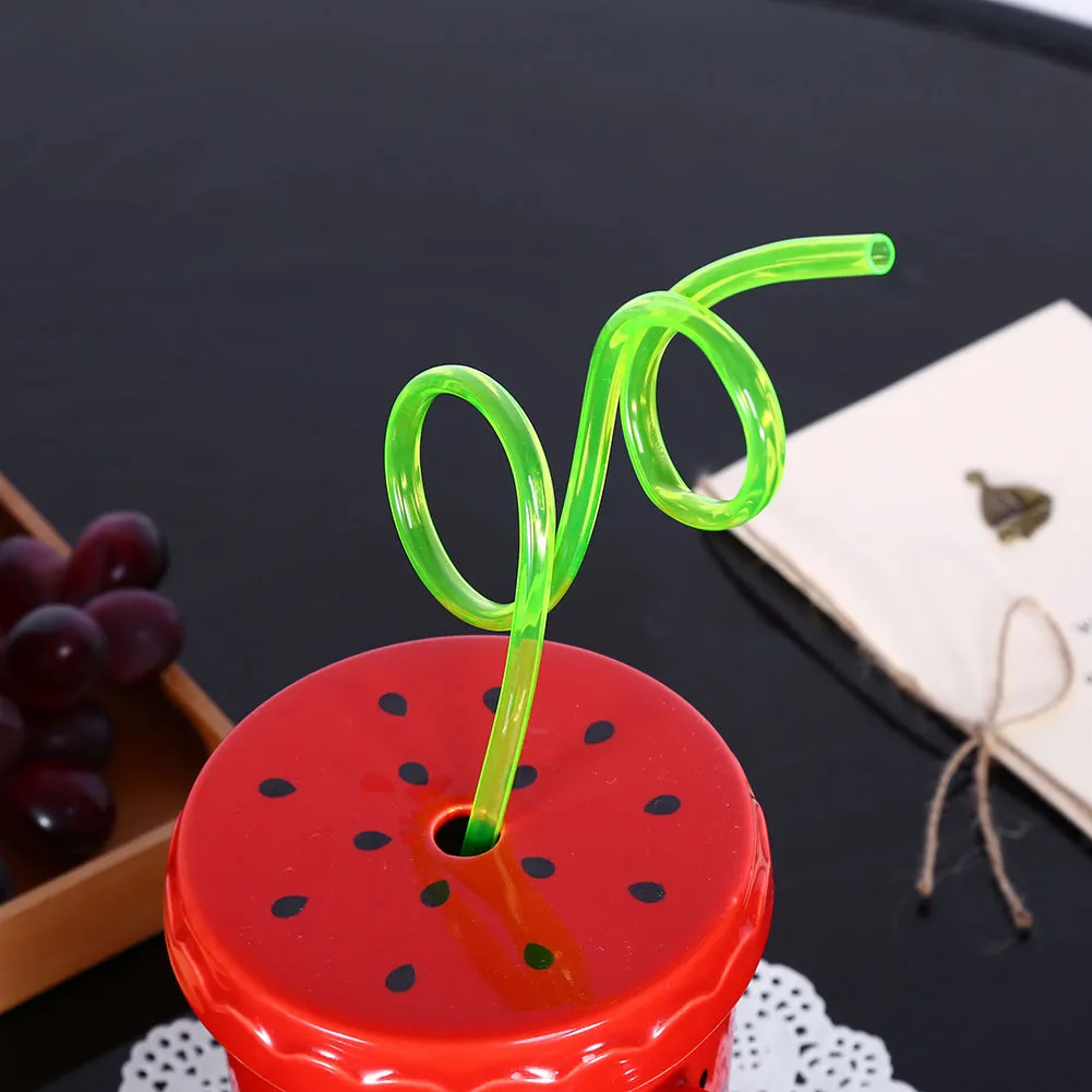 Crazy Curly Loop Plastic Drinking Straws Art Healthy Colourful Birthday ...