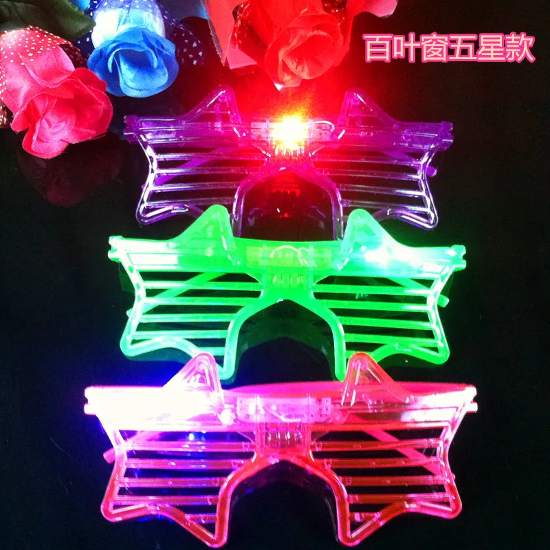 Party Glowing Glasses Luminous Star Glitter Heart Shaped Scenography ...