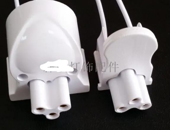 T8 LED Light Fixtures Connector: 3 Pin Plug Bracket For LED Tube ...