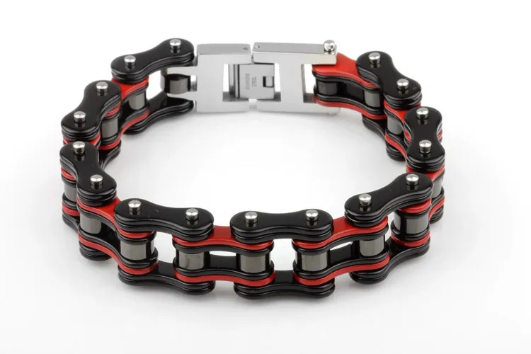 Punk Rock Jewelry Stainless Steel Bicycle Chain Bracelet Biker ...