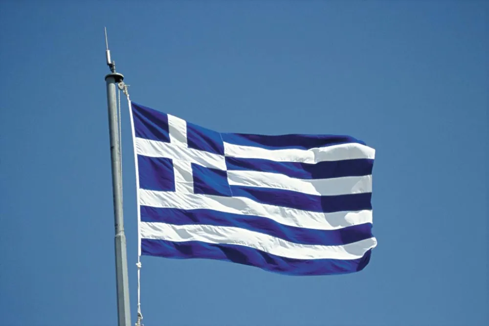 Greek Flag Pole 3ft X 5ft Polyester Standard Banner For Indoor And ...