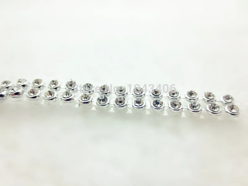DHgate.com:promotion!3mm 2rows 1.2meter Crystal Clear Stones Silver Hot ...