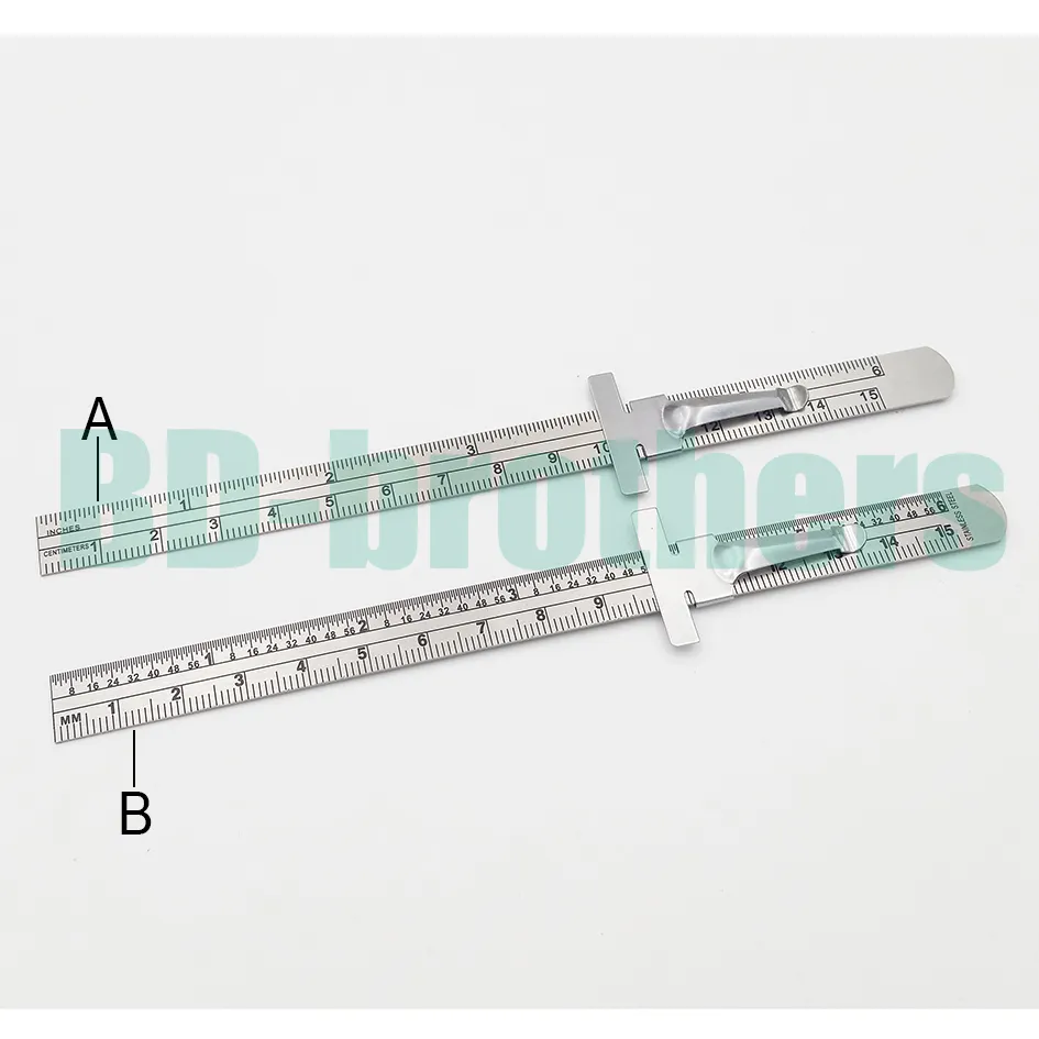 Level Ruler: 15cm Stainless Steel Precision Measurement Tool, Double ...