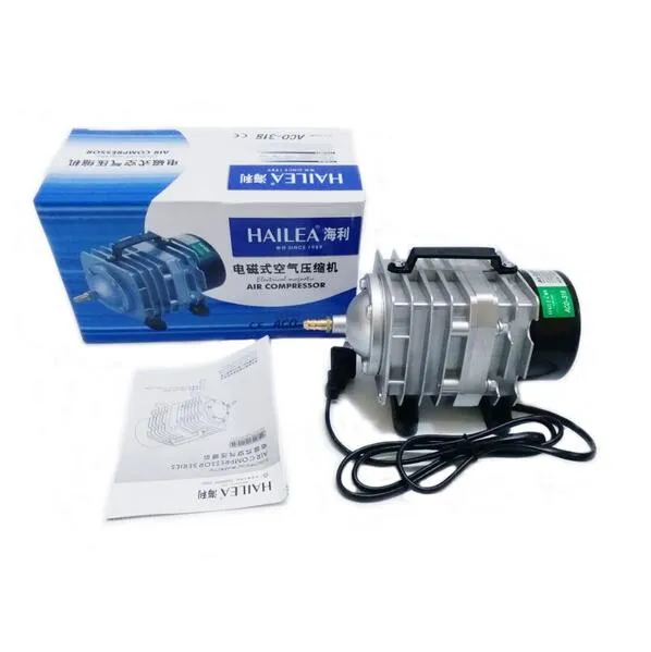 70L/Min 45W Hailea ACO 318 Electromagnetic Air Compressor Aquarium Air ...