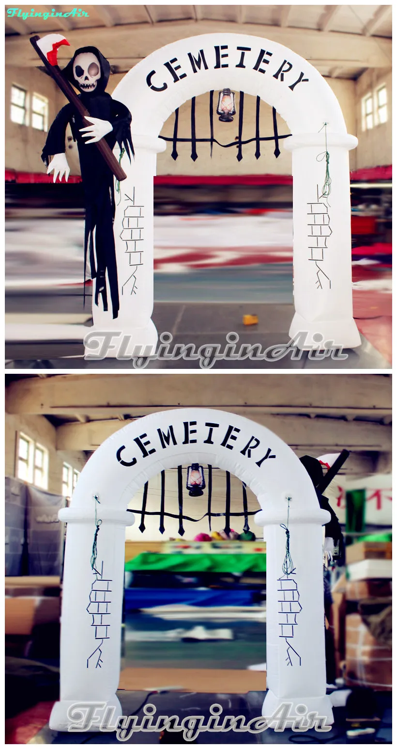 Wholesale 3m Inflatable Ghost Arch With Hanging Death Holding Deaths ...