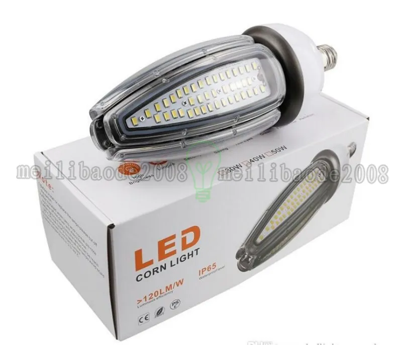 LED Corn Bulb Lights 50 Watt E26 E27 E39 E40 Screw Base Led High Light Canopy Light 50W 120Lm/W ...