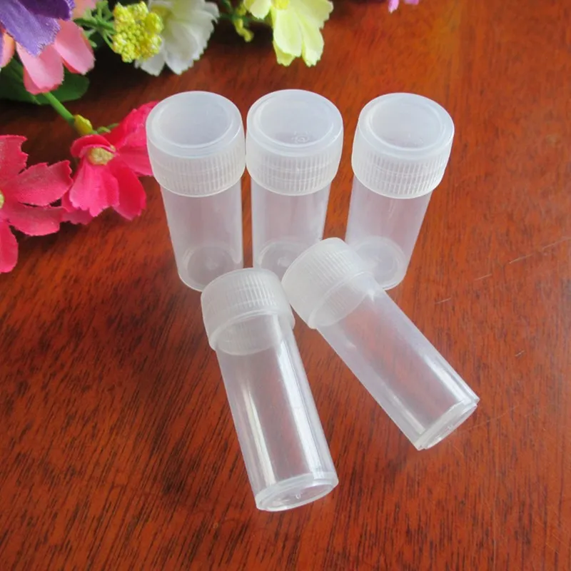 Small Plastic Vials: Transparent 5ml Volume Bottles For Lab Samples ...