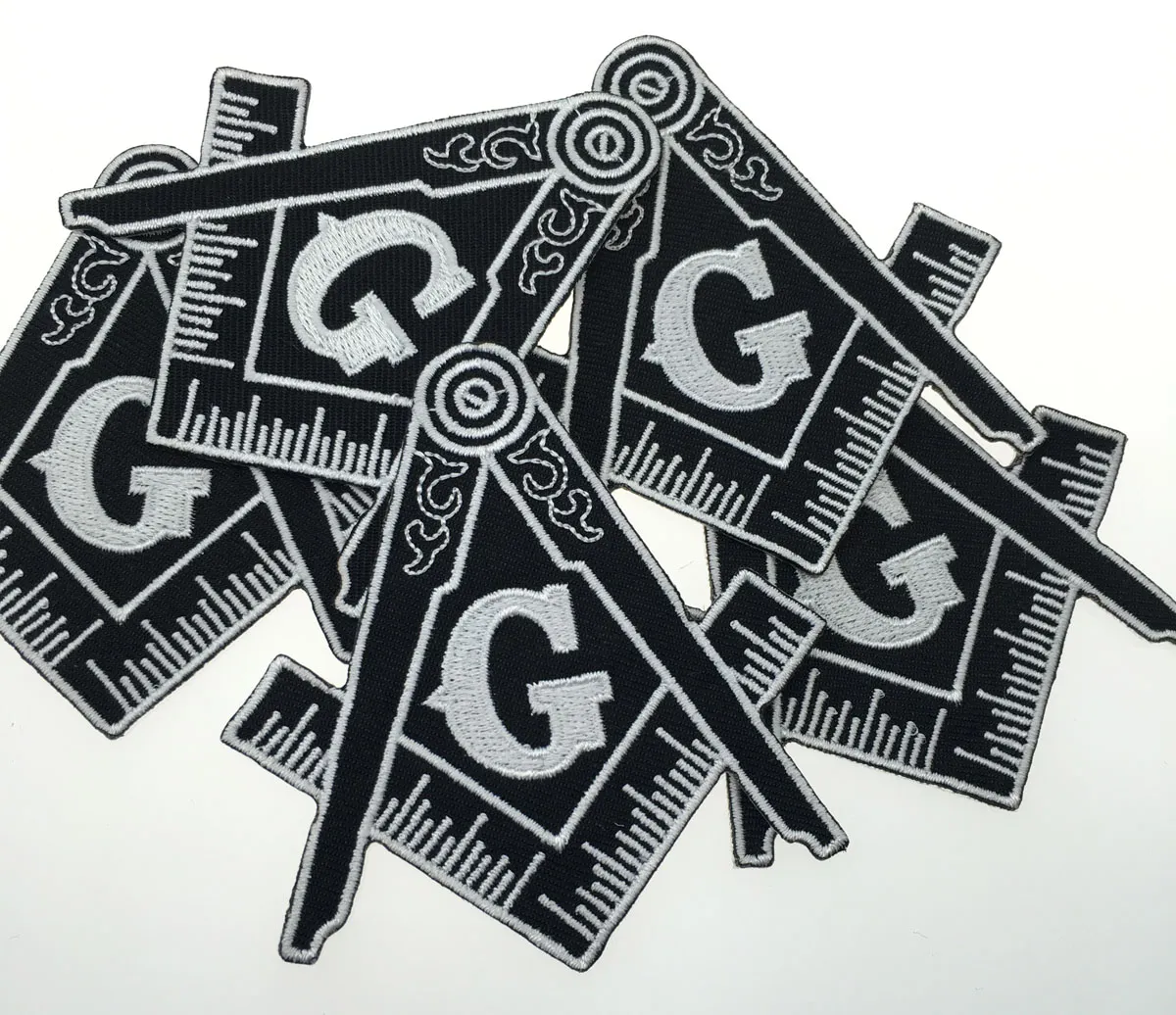 Masonic Compass Patch Embroidered Iron On Clothing Freemason Lodge ...