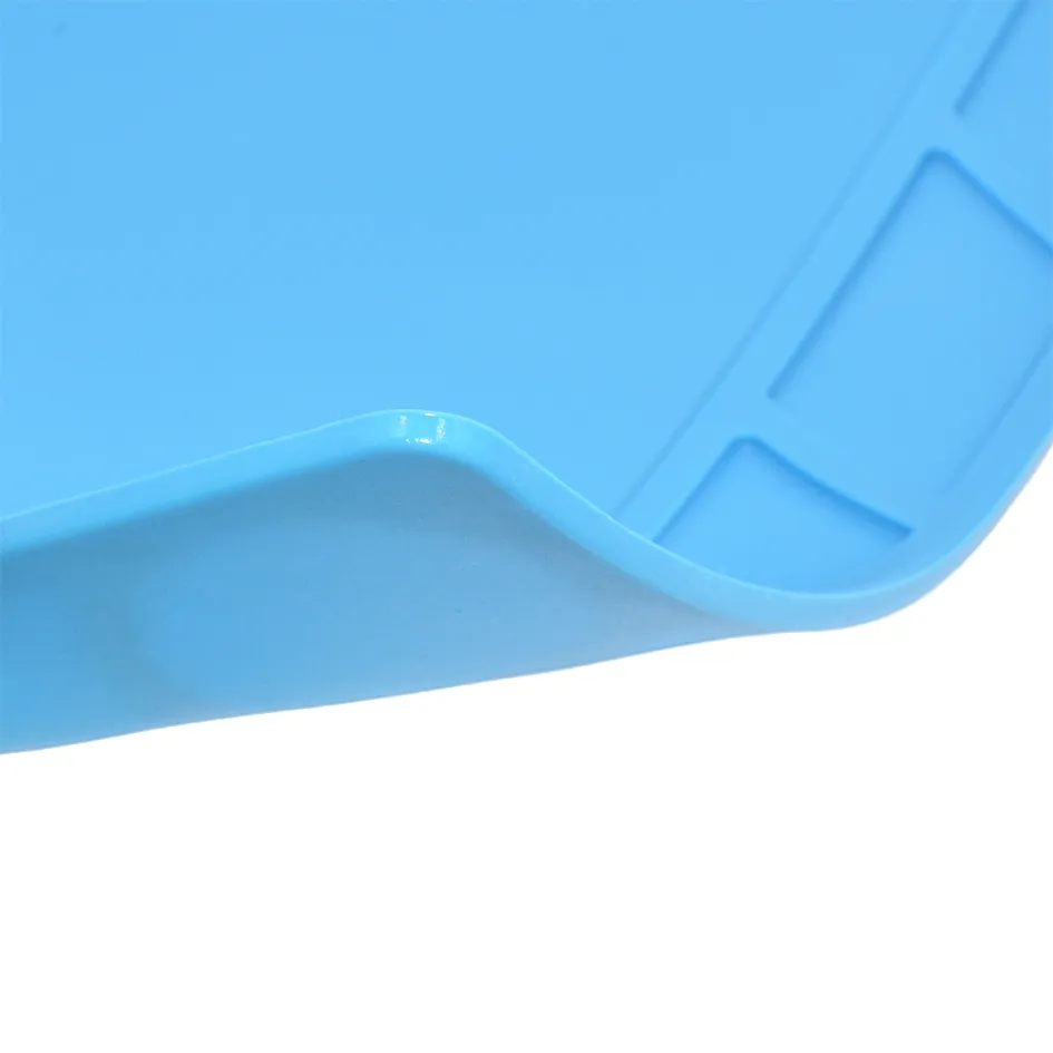 Heat Resistant Mats 340mm X 230mm Blue Silicone Repair Mat With Scale ...