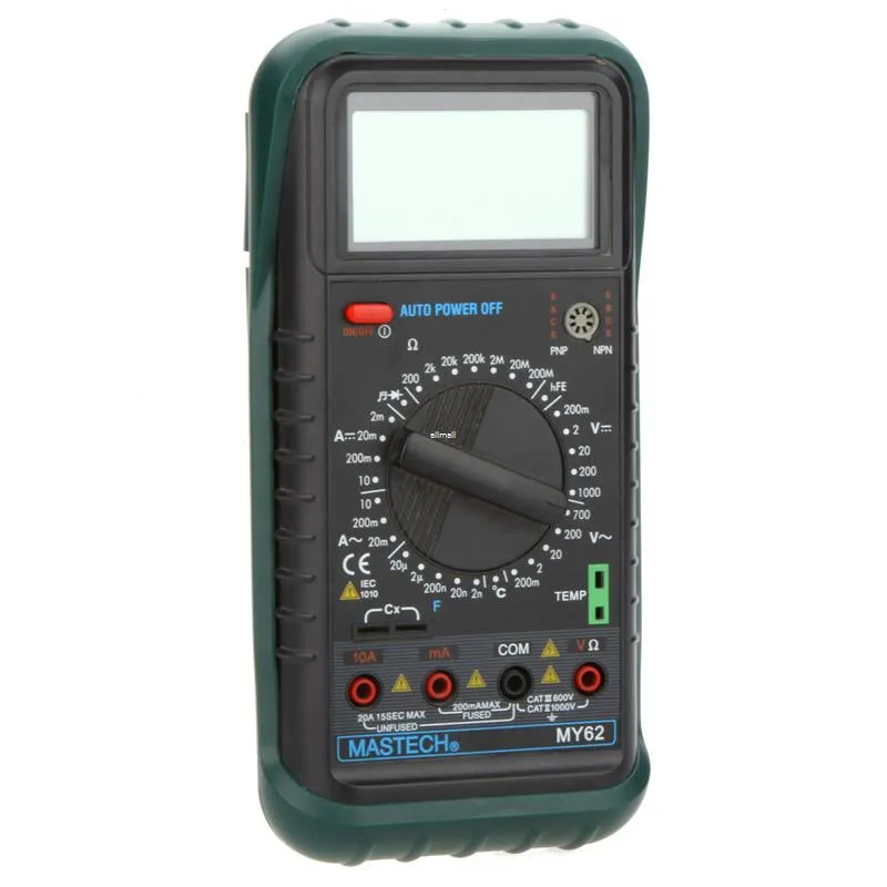 Digital Multimeter 2024 Pro Handheld DMM W/Temp, Capacitance & HFE Test ...