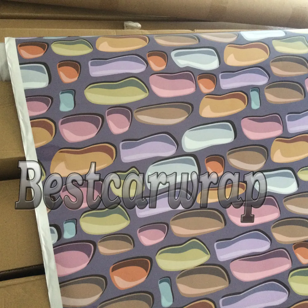 Cobblestone Design Stone Style Camo Vinyl Truck / Car Wrap With Air ...