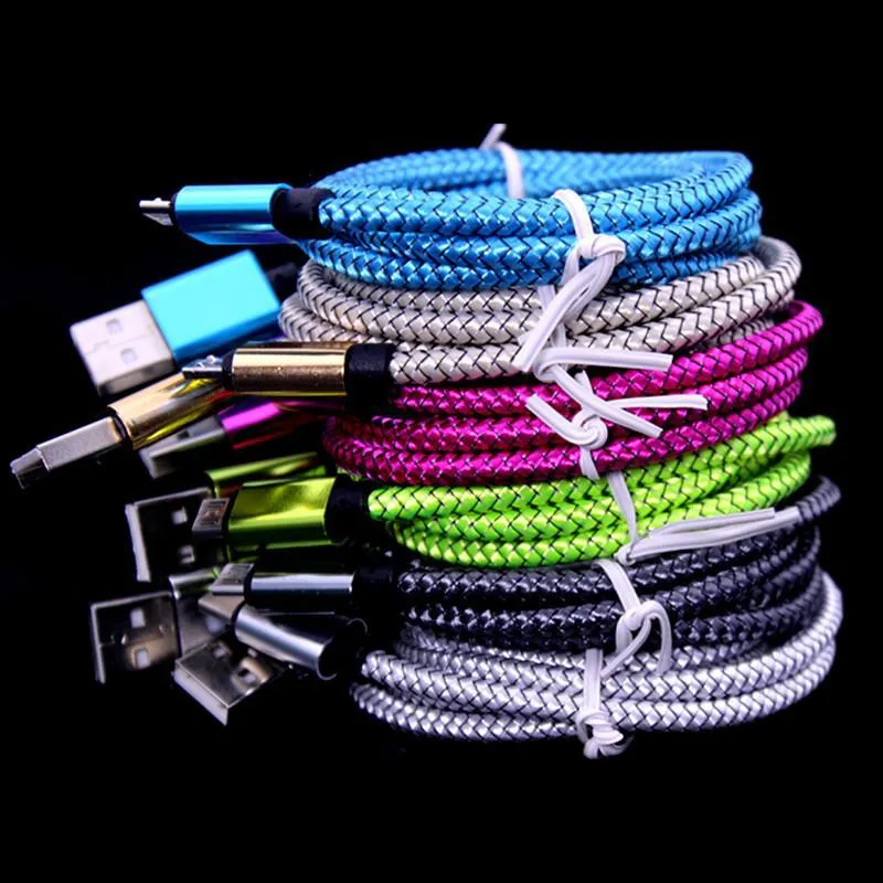 3m Fabric Braided Micro USB Cable Woven Charger Cable For Samsung, HTC ...