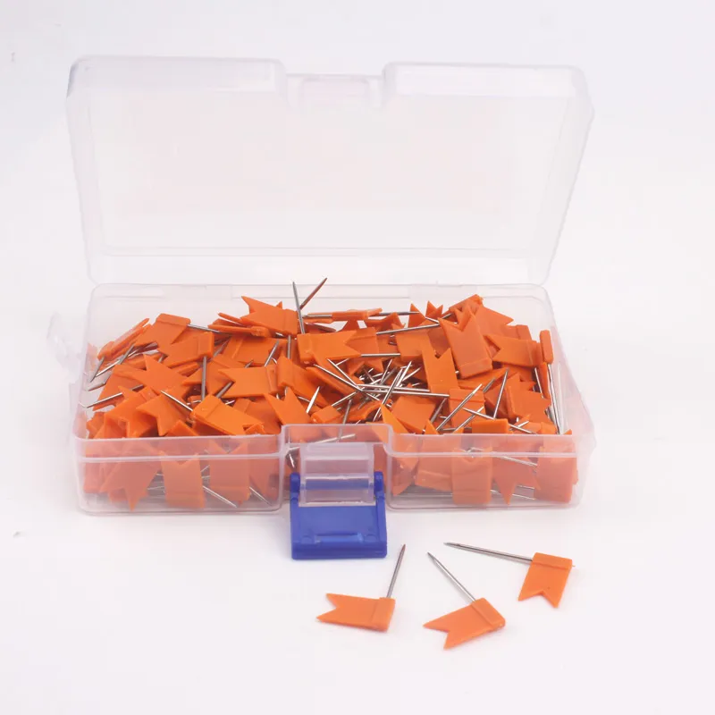 Wholesale Orange Flag Push Pins Nail Thumb Tack Cork Board Map Drawing ...