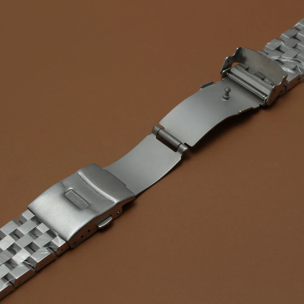 18mm Wrist Watch Band Matte Stainless Steel Watch Strap With Safety ...