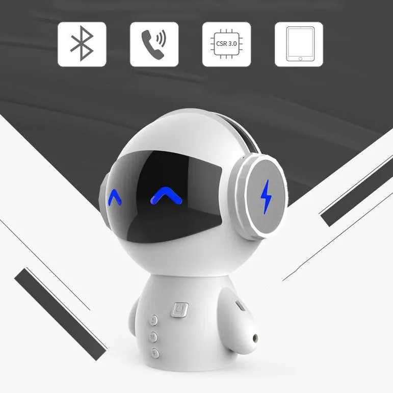 Robot Mini Bluetooth Speaker | Portable Subwoofer With Power Bank TF ...