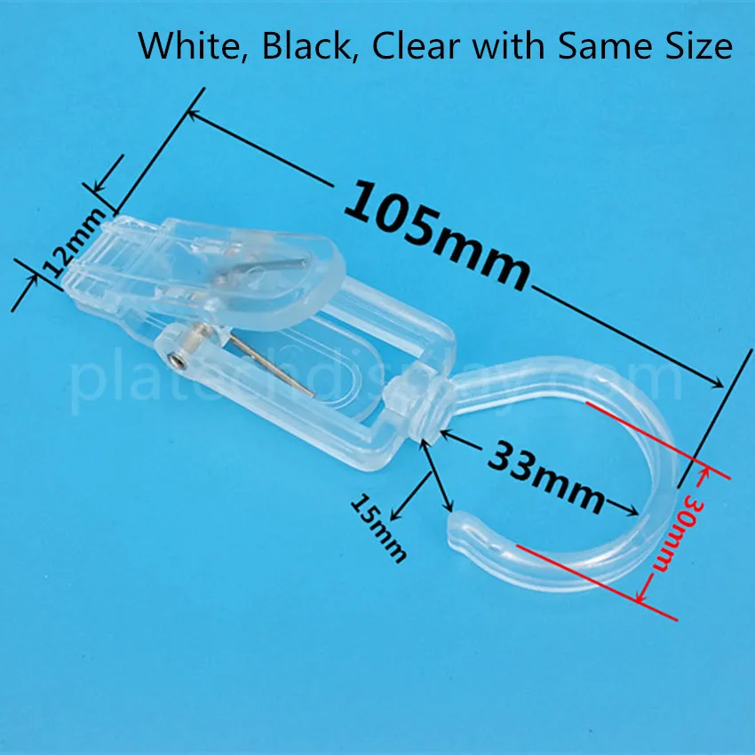 Wholesale Plastic POP Hanging Sign Display Clamps Rotatable Clips With ...