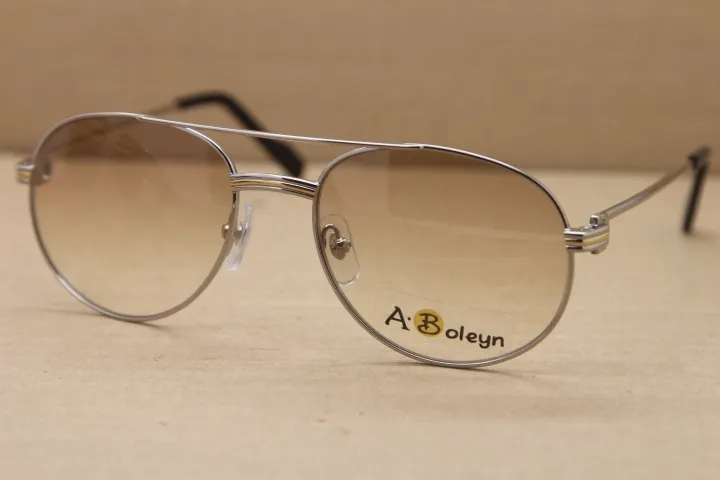 Adumbral UV400 Photochromic Sunglasses Rimless Gold Brown Frame, Silver ...