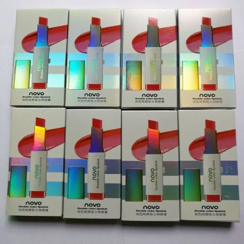NOVO Double Color Lipsticks 8 Shades Set 3.8g Each, Bulk Pack For Long ...