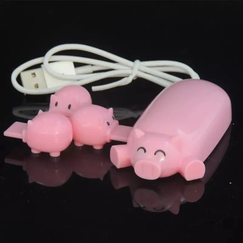 Wholesale Cartoon Pig USB Hub One Drag Three HUB Computer USB2.0 Port ...