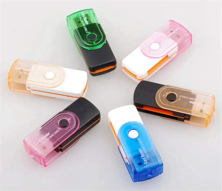 All-in-One USB 2.0 Memory Card Reader for Micro SD, MMC, TF, M2, Memory ...