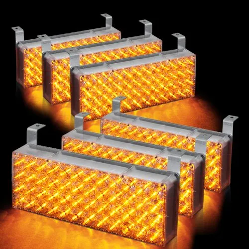 22X8 Amber 22 LED Car Warning Hazard Emergency Flash Strobe Light ...
