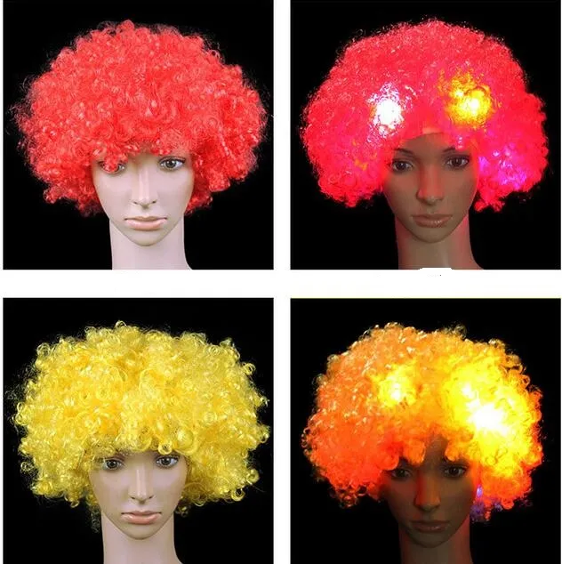 Cosplay Flashing Wigs Led Flash Headdress Fun Party Short Wigs ...