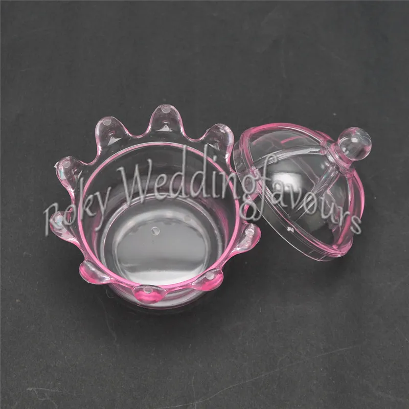 Transparent Clear Crown Candy Boxes Baby Shower Plastic Sweet Holder ...