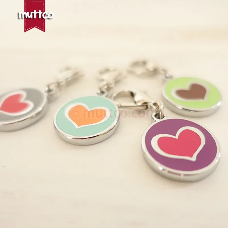 DHgate.com:Cute Heart Shape Dog Tags, 20mm Metal Round Dog Name Tags ...