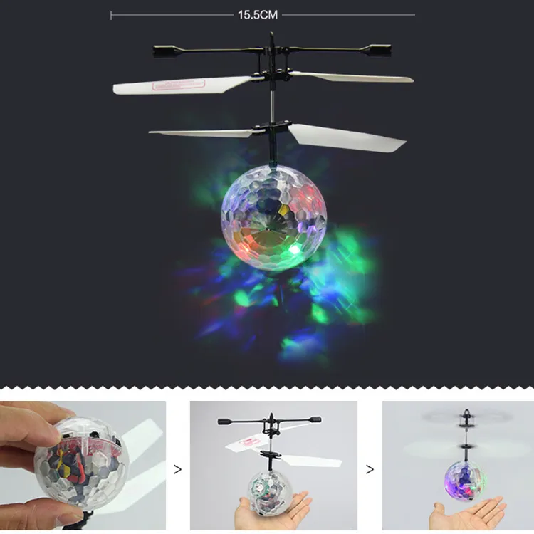 2024 UFO Induction Suspension Flying Ball, LED Luminous RC Aircraft ...