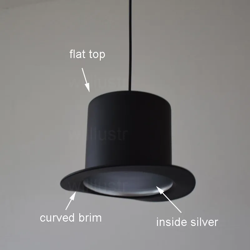 Modern Aluminum Pendant Light Fixture Hat Style Suspension Lighting For ...
