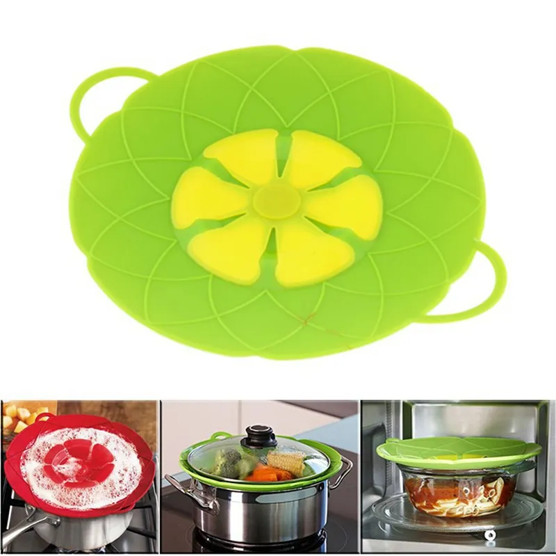 Silicone Spill Stopper Lid - Multi-Function Flower Boil Over Guard ...
