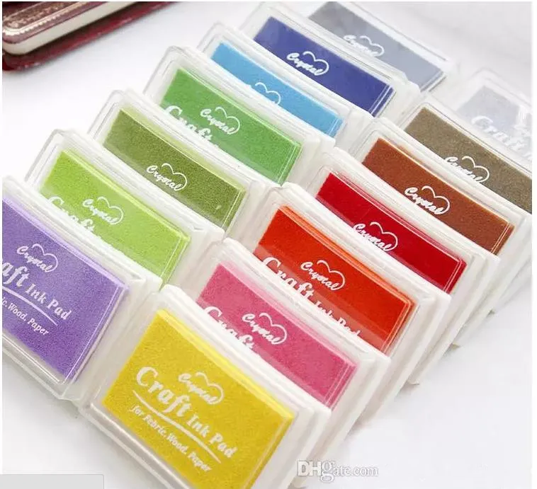 DHgate.com:Multicolor DIY Gradient Ink Pad Stamp Set: 15 Bright Colors ...