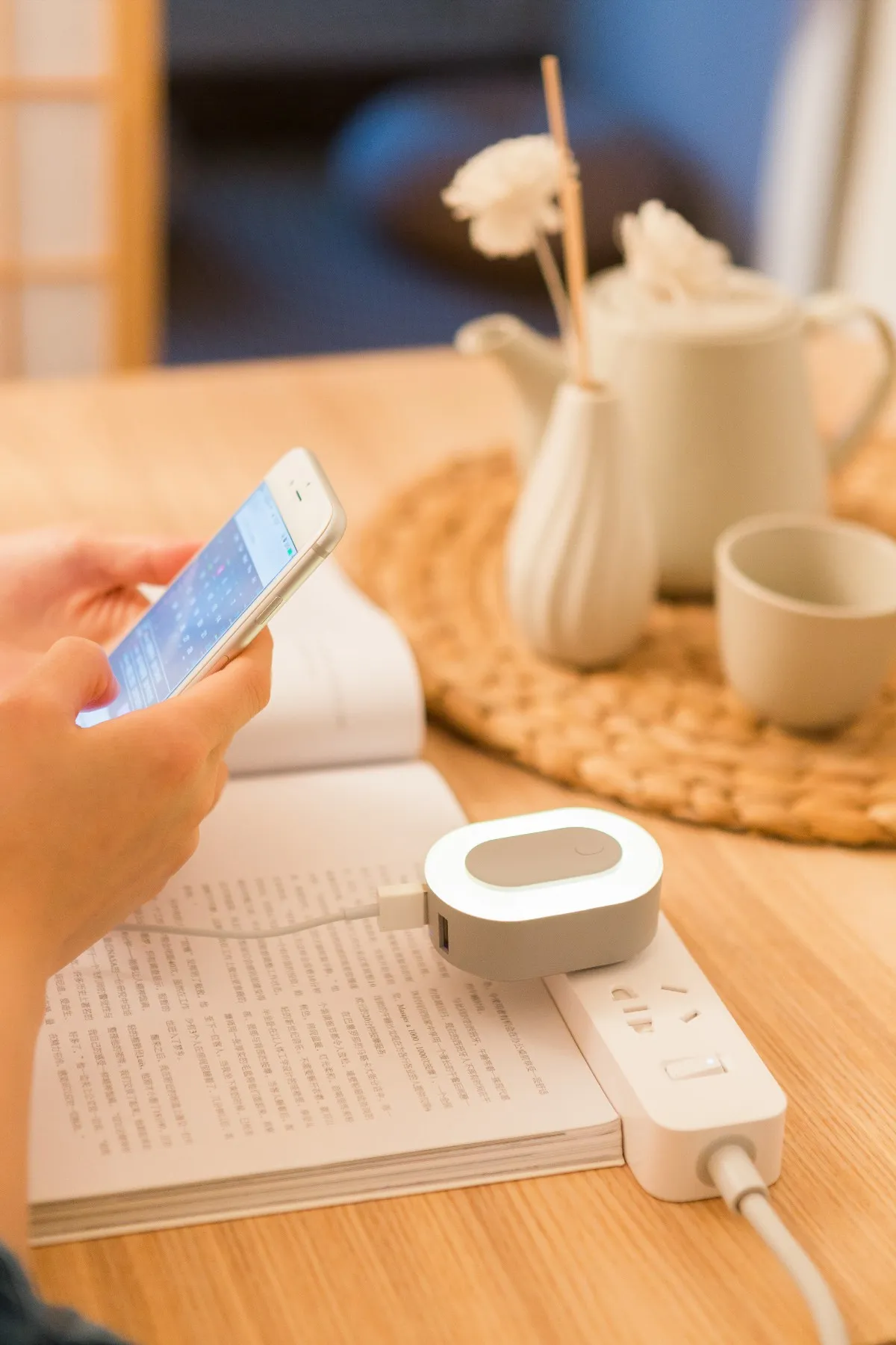 Adjustable Dual USB Wall Charger With Mi Motion Light For Mobile Phones ...