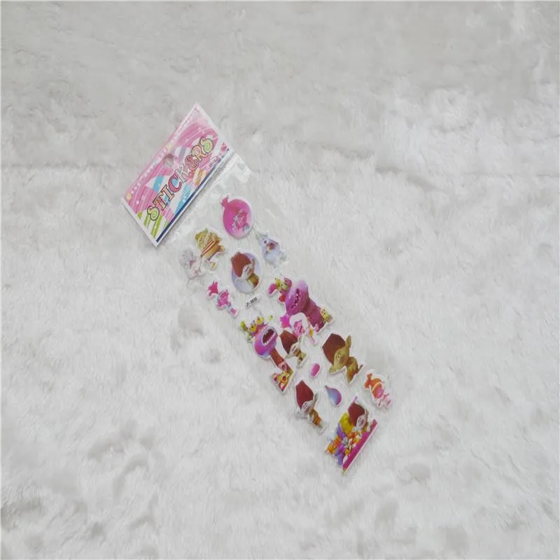 Trolls Poppy Sticker 3D Cartoon Stickers 7*17cm Party Decorative Wall ...