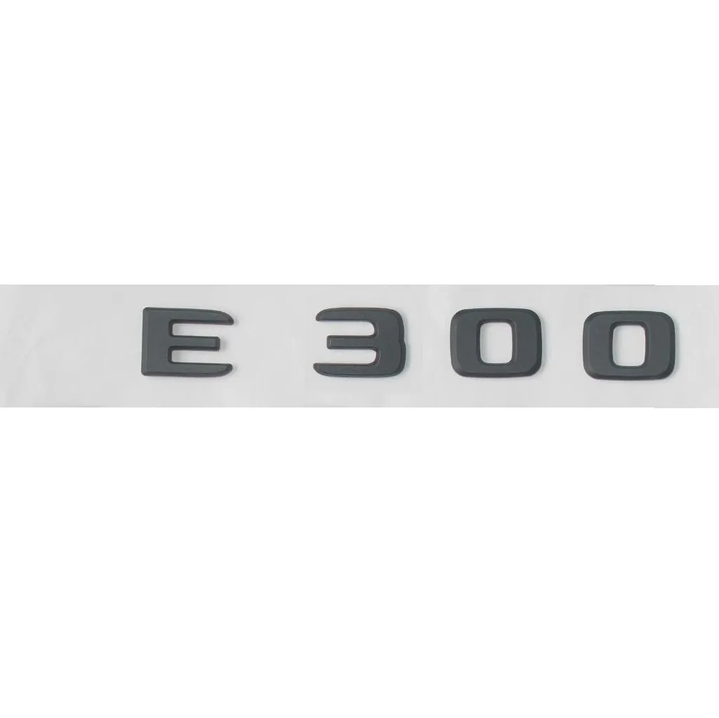 Mercedes Benz E300 Flat Black Trunk Emblem Badge Number Plate Stickers ...