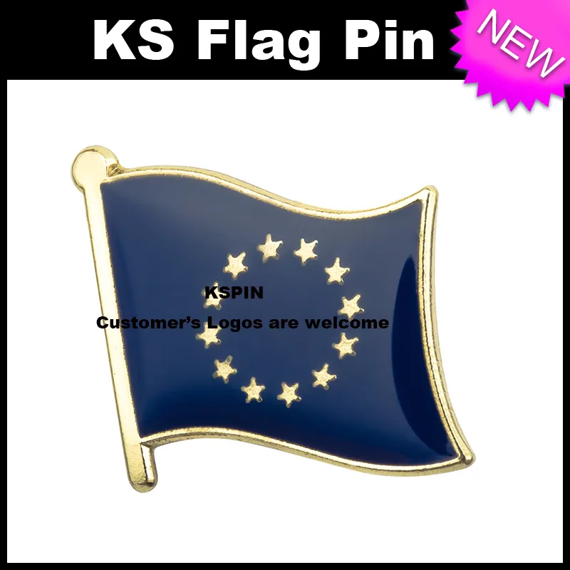 DHgate.com:European Union Flag Lapel Pins 10-Pack Enamel Metal Badge ...