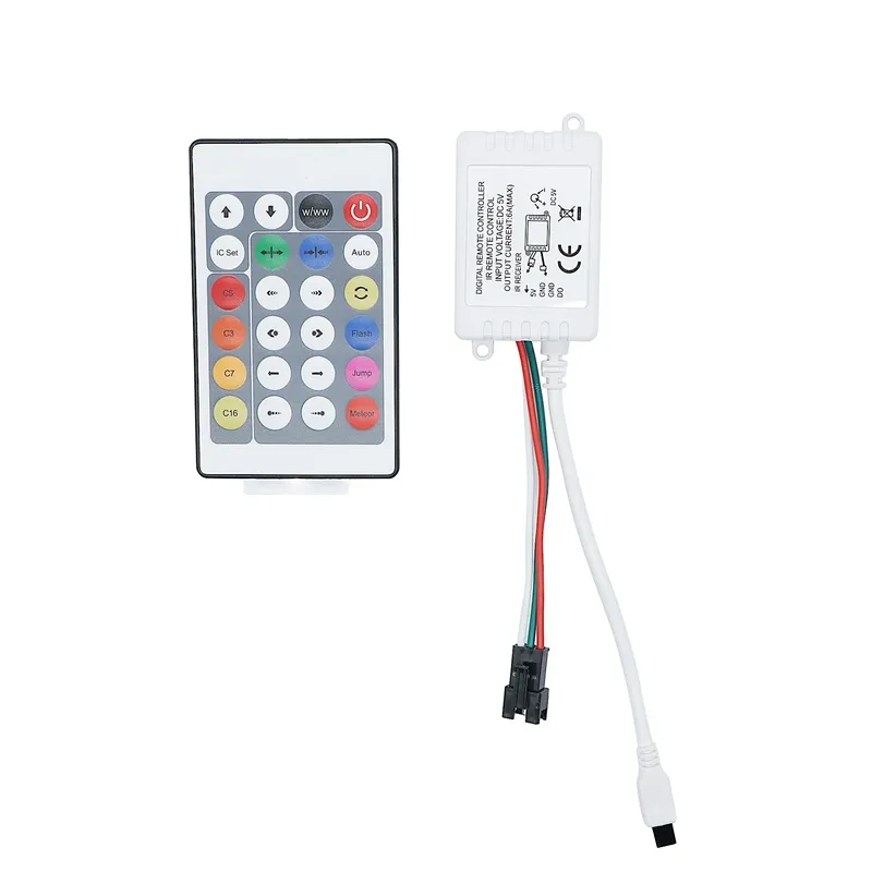 WS2812B LED Strip Controller 5V IR Remote, 24 Key... From Best2011, $2. ...