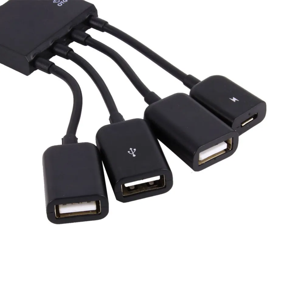 USB Splitter 4 Port Hub: Micro USB OTG Connector Cable For Smartphone ...