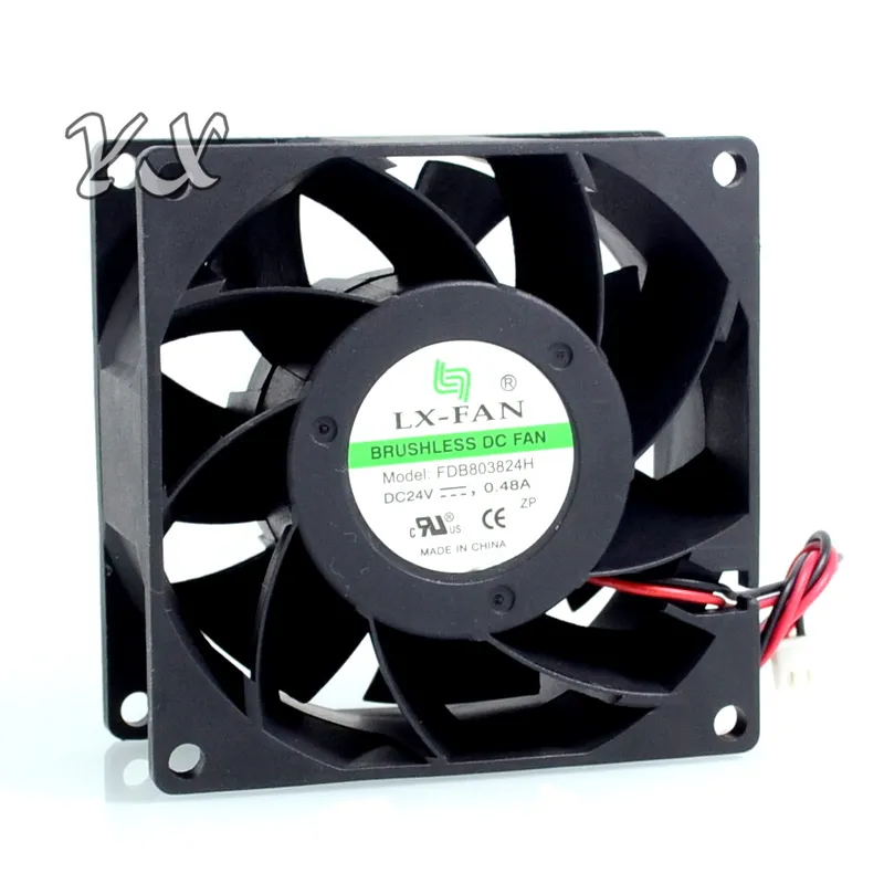 24V 80mm Cooling Fan - FDB 8038 High-Performance 2-Wire Fan, Quiet ...