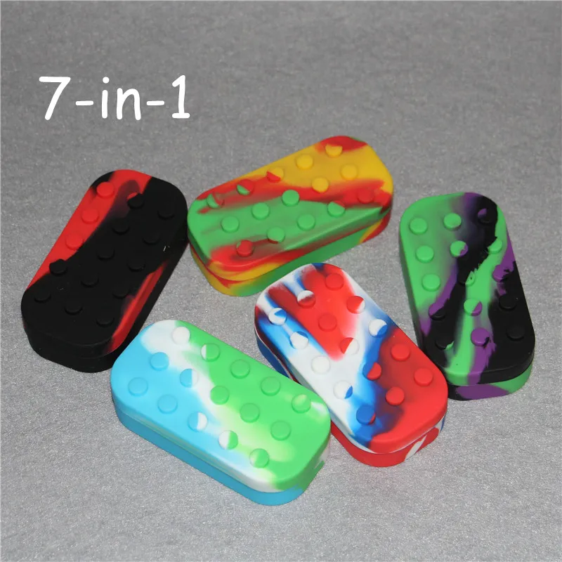Silicone Containers For Wax 7 In 1 Stackable Rectangular Wax Box ...