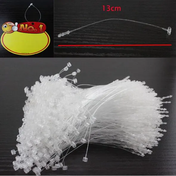 Snap Fastener Tag Holders - 13cm PVC Plastic Button Strip Sign Ticket ...