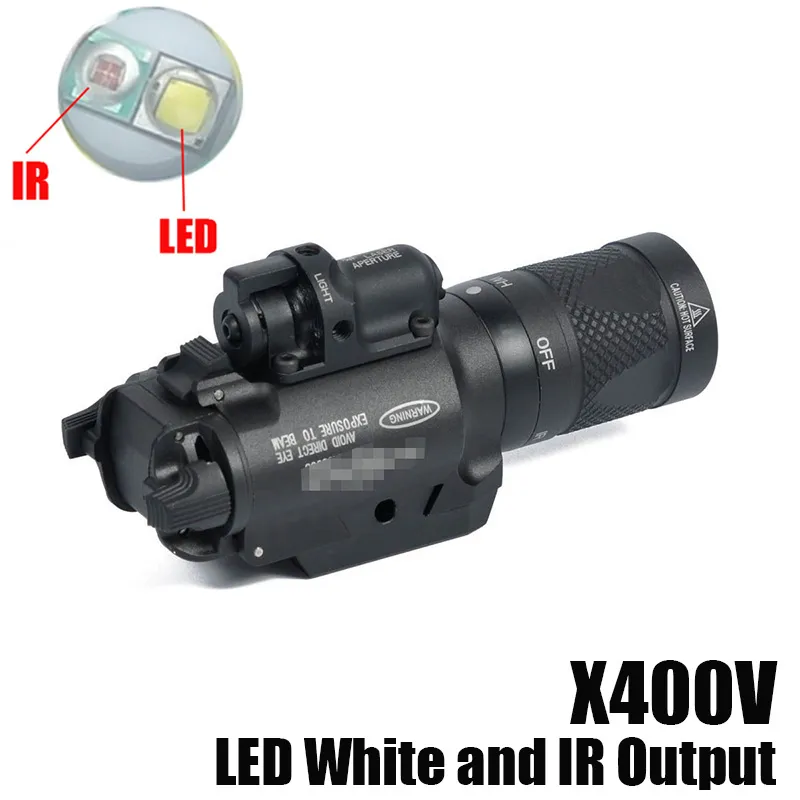 NEW SF X400V IR Flashlight Tactical Gun Light LED White And IR Output ...