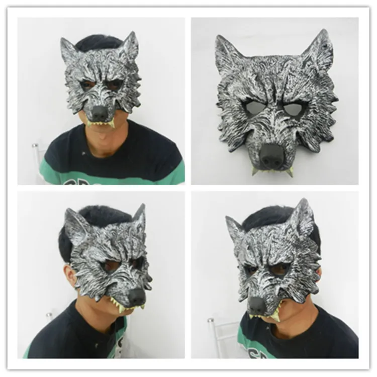 High Quality Horror Wolf Head PU Mask Masquerade Cosplay Bar ...