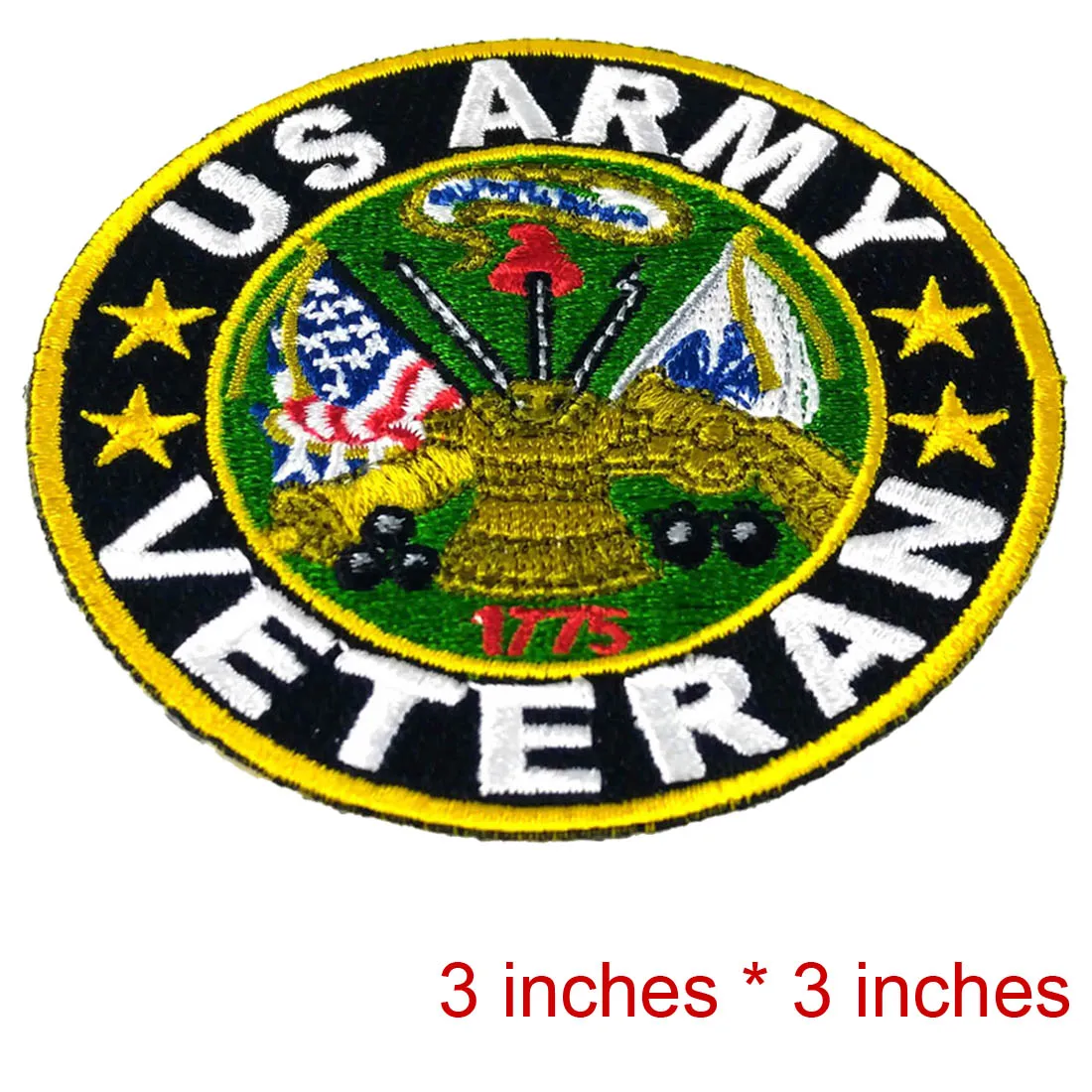 Custom Left Chest Embroidery Veteran US Army Patch Iron Sewing On ...