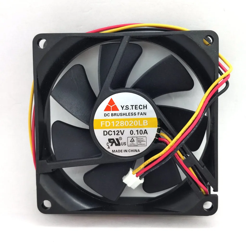 New Original Y.S.TECH FD128020LB 12V 0.10A 80×80×20MM 3-Line Computer ...
