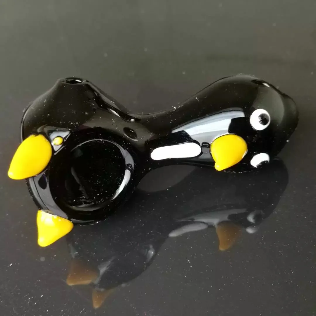 Penguin Pipe Glass Bongs Accessories , Glass Smoking Pipes Colorful ...