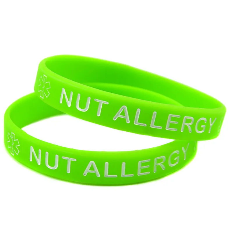 Silicone Nut Allergy Bracelets For Youth & Adults, Colorful Medical ...