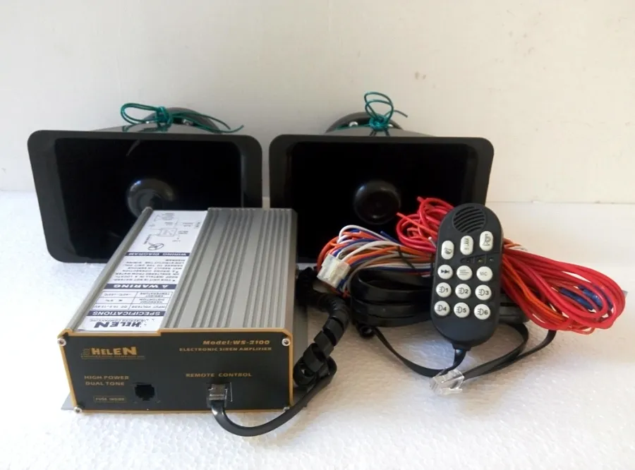 Whelen Dual Tone 300W Police Car Alarm Siren with Controller and 2x150W ...